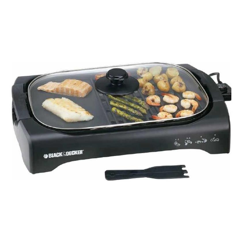 BLACK DECKER BARBECUE AVEC COUVERCLE BLACK+DECKER M70 2200W - NOIR au ...