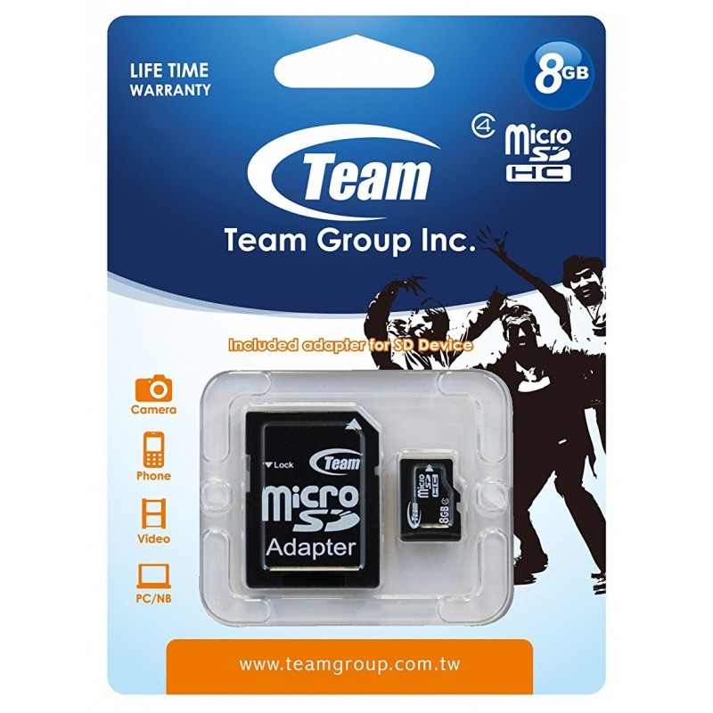 Team group CARTE MéMOIRE MICRO SD 8 GO CLASS 4 au meilleur prix en ...