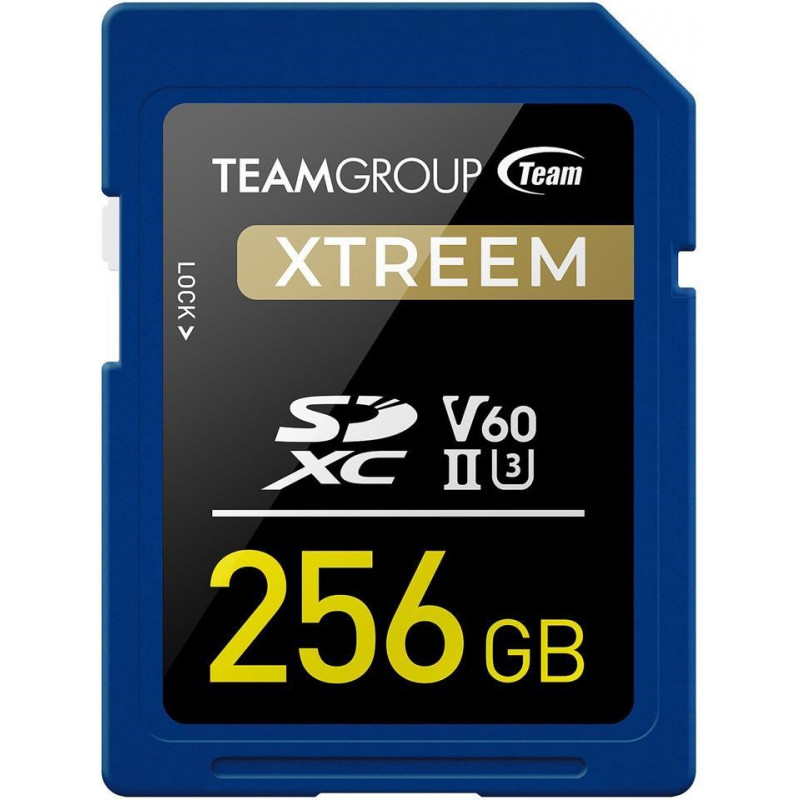 Team group CARTE SD XTREEM TEAMGROUP SDXC UHS-II / U3 / V60 / 256 GO au ...